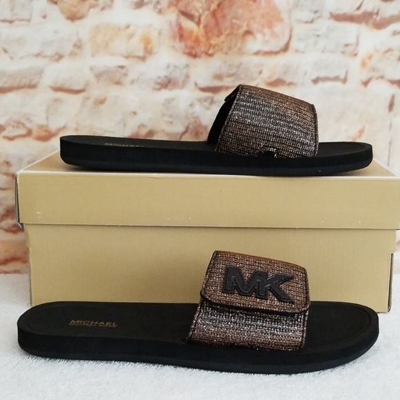 Michael Kors | Shoes | New Michael Kors Mk Slides | Poshmark
